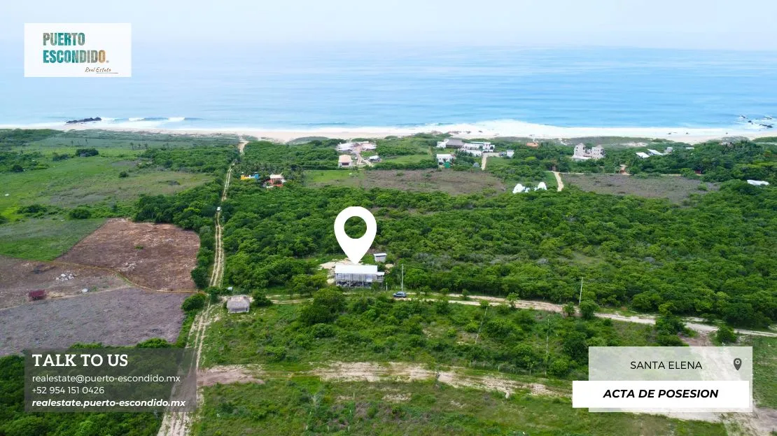 Prime Beach Access Lot in Santa Elena - Real Estate Puerto Escondido